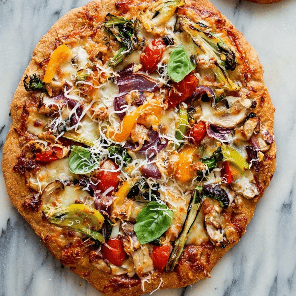 Easy Vegetable Pizza - Mucha Munch