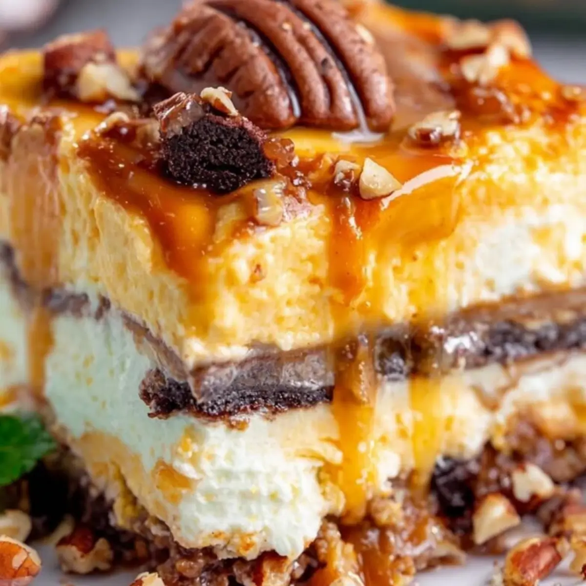 5 Layer Turtle Lasagna: A Decadent Dessert Delight - Mucha Munch