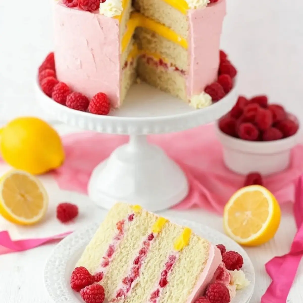 Lemon Raspberry Layer Cake: A Perfect Summer Dessert - Mucha Munch