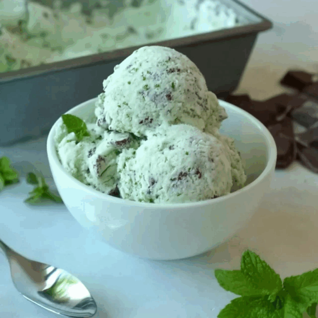 super Mint Chocolate Chip Ice Cream Recipe - Mucha Munch