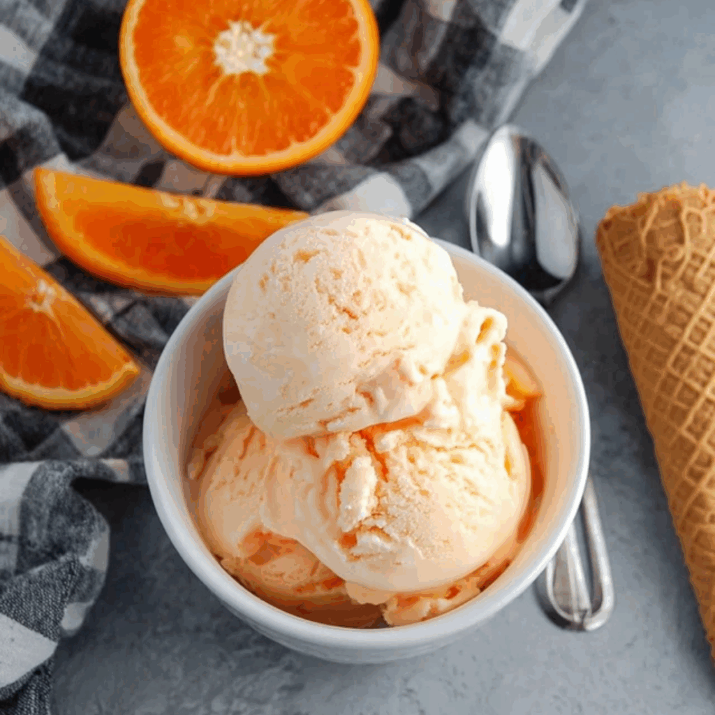 Orange Creamsicle Ice Cream Recipe - Mucha Munch