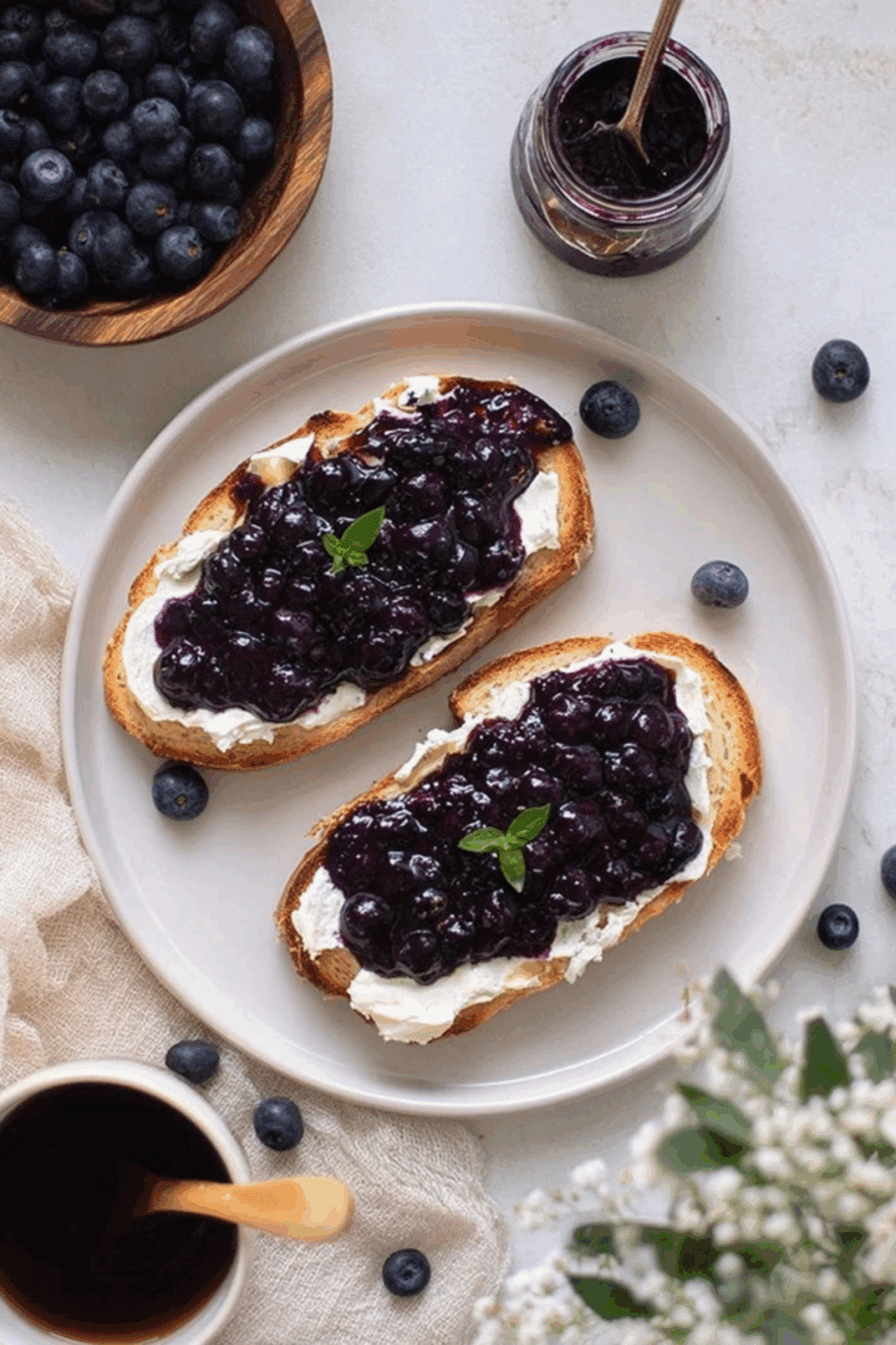 Roasted Blueberry Toast: A Perfect Summer Breakfast - Mucha Munch