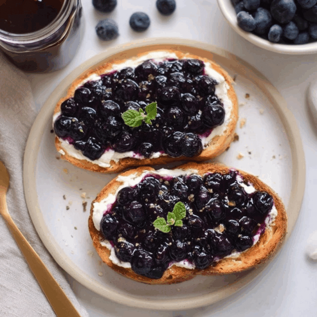 Roasted Blueberry Toast: A Perfect Summer Breakfast - Mucha Munch