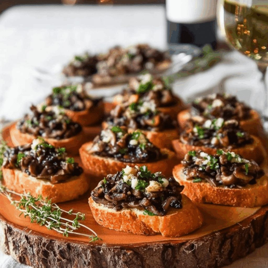 Mushroom Bruschetta: easy and A Savory, Flavorful Appetizer - Mucha Munch