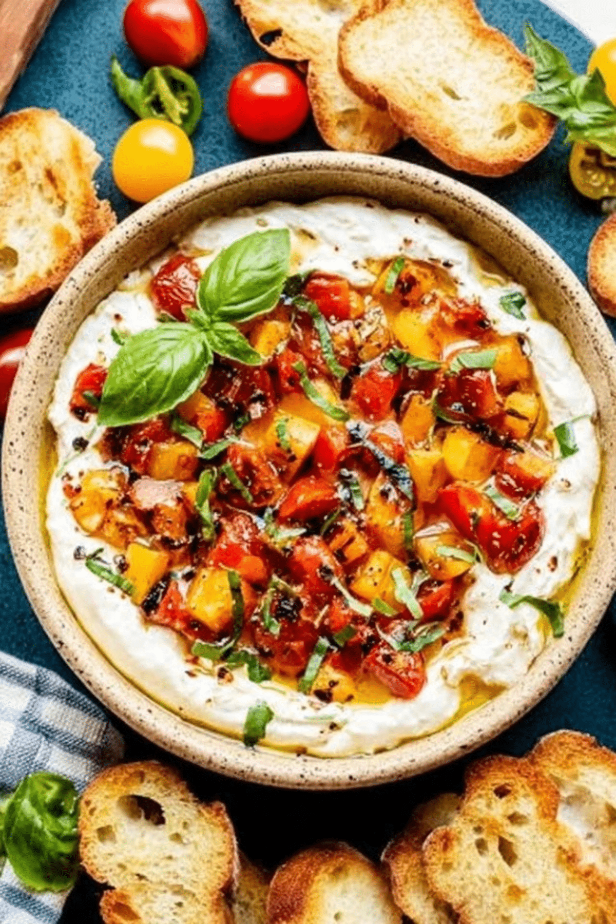 Whipped Feta Bruschetta Dip: A Perfect Summer Appetizer - Mucha Munch