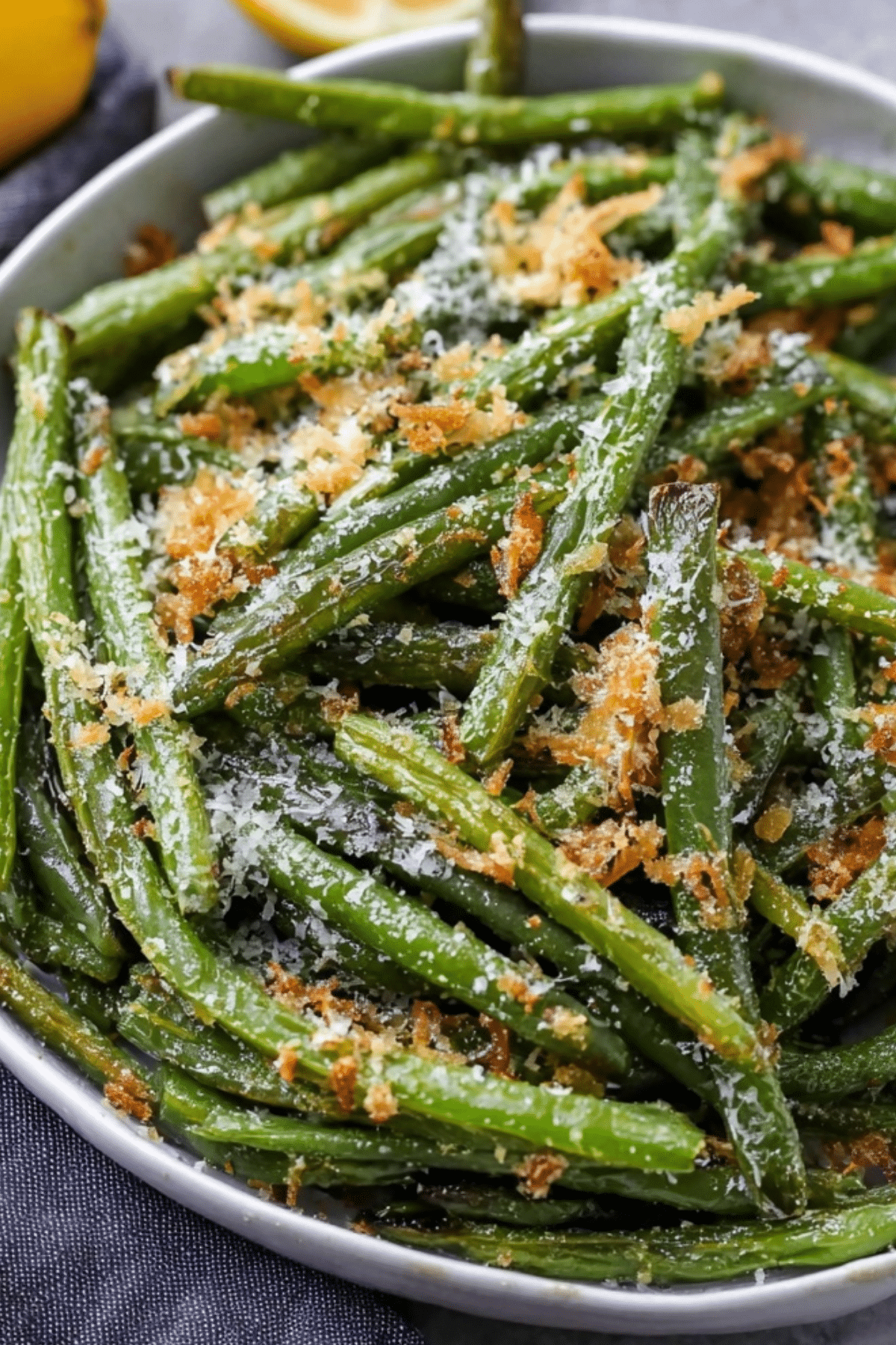 Crispy Garlic Parmesan Roasted Green Beans – Easy Recipe - Mucha Munch