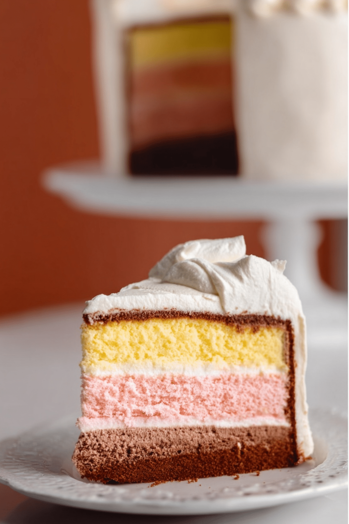 Neapolitan Layer Cake – Best Cake Recipe - Mucha Munch