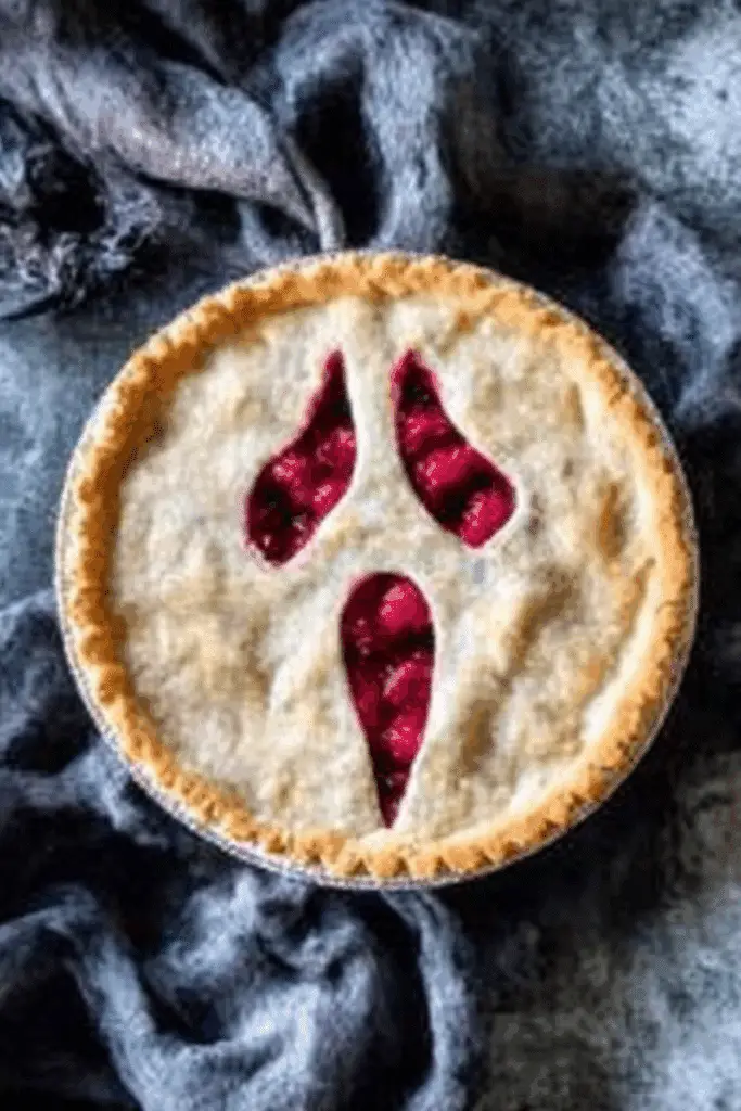 Spooky Halloween Scream Raspberry Pie - Easy Steps - Mucha Munch