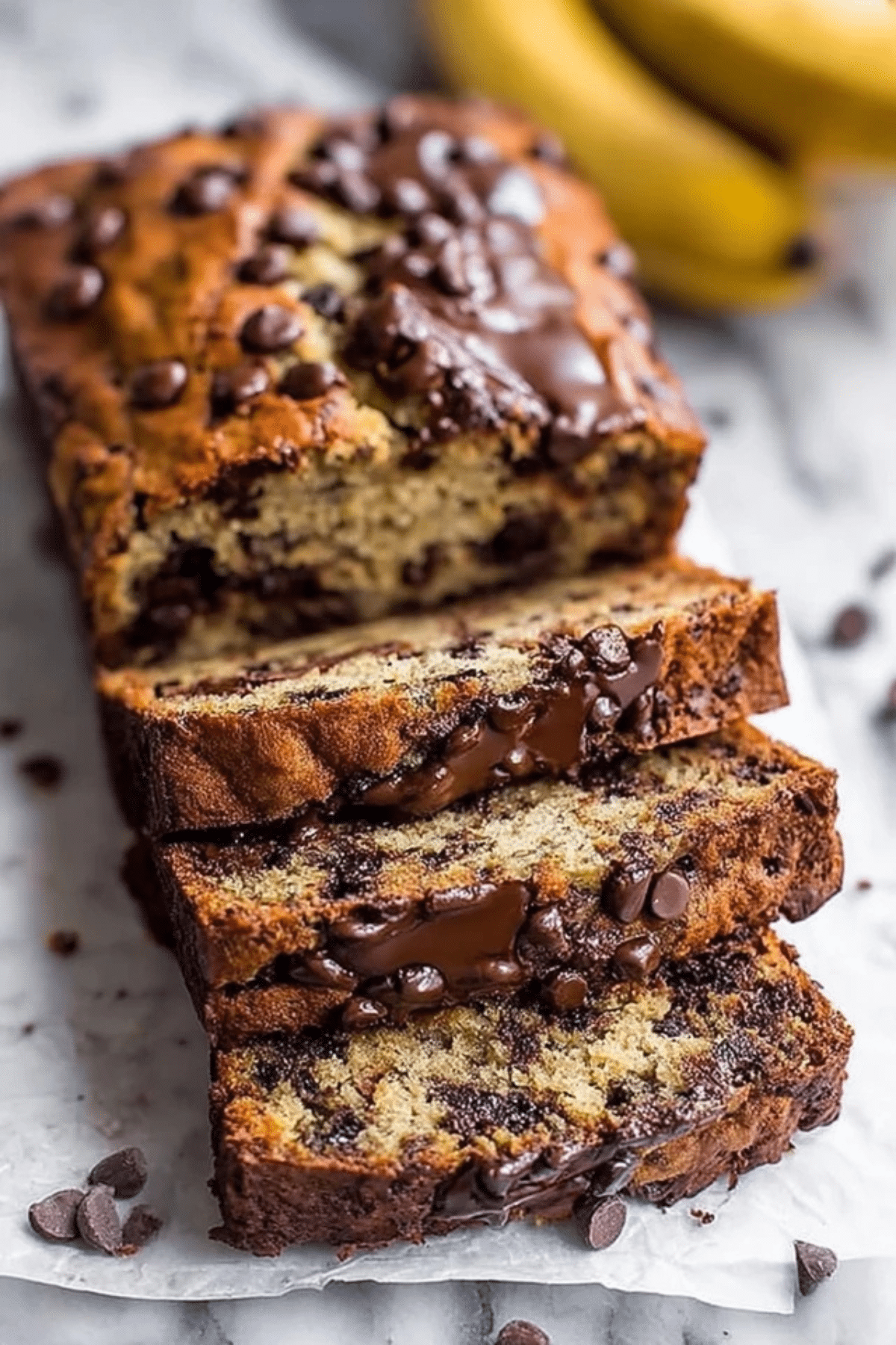 Super Moist Chocolate Chip Banana Bread Recipe - Mucha Munch