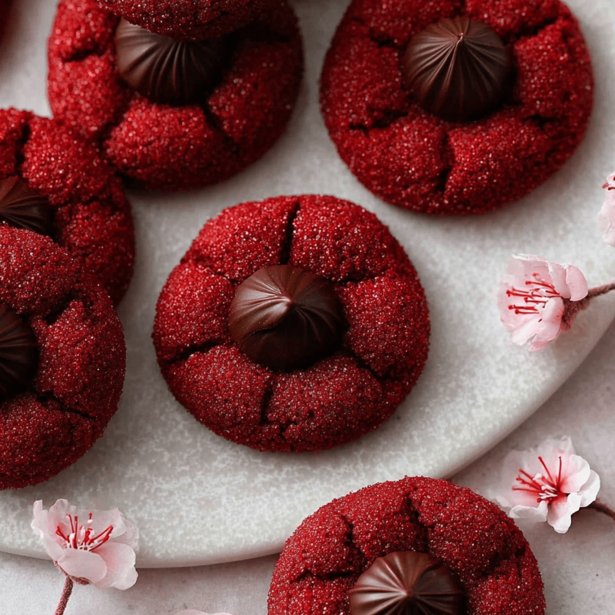 Hershey’s Red Velvet Blossoms Cookies: Easy Holiday Treats - Mucha Munch