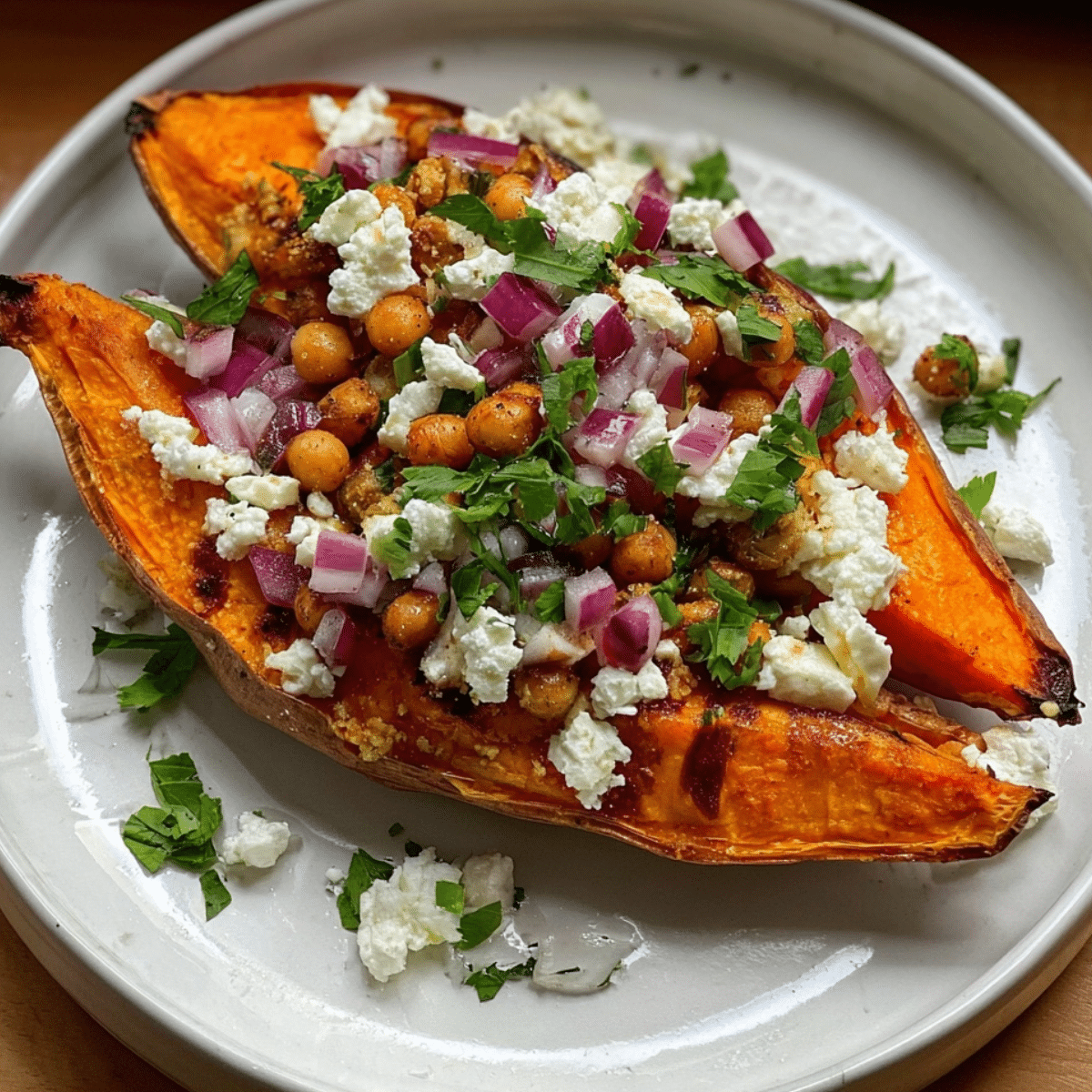 Loaded Roasted Sweet Potato Recipe – Easy & Healthy - Mucha Munch