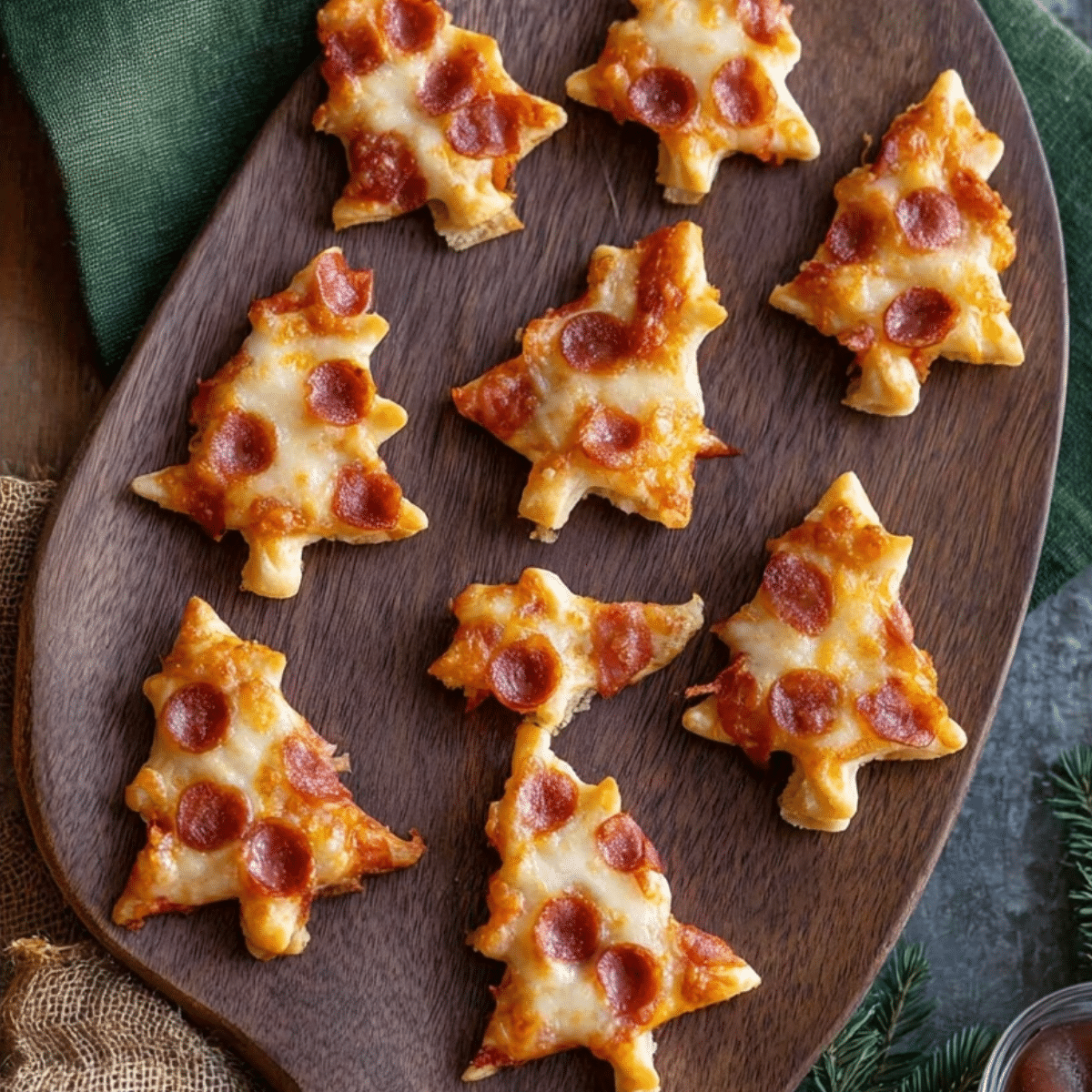 Puff Pastry Christmas Tree Pizza Bites – Easy Holiday Recipe - Mucha Munch