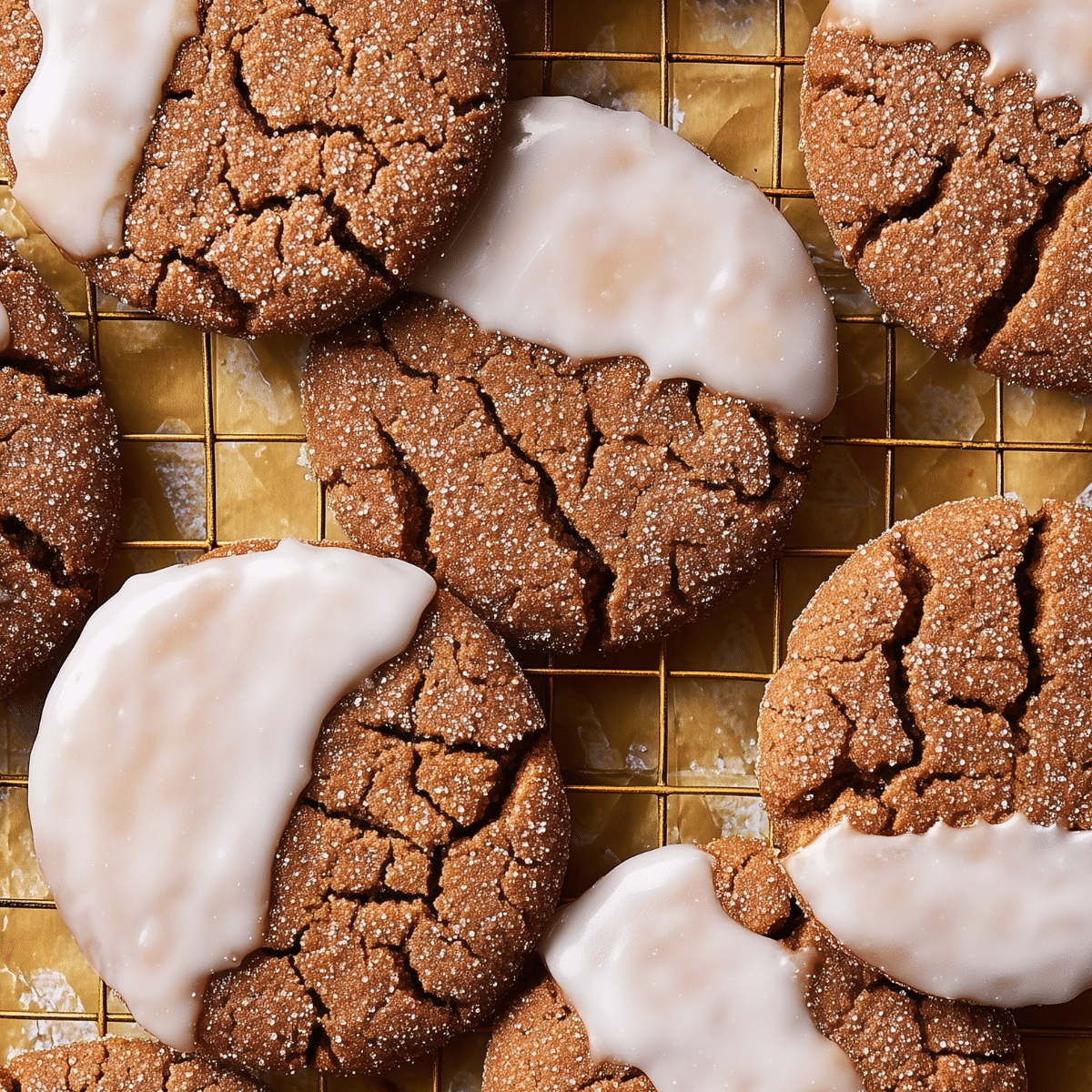Best Soft Batch Gingerbread Cookies with Ginger Glaze - Mucha Munch