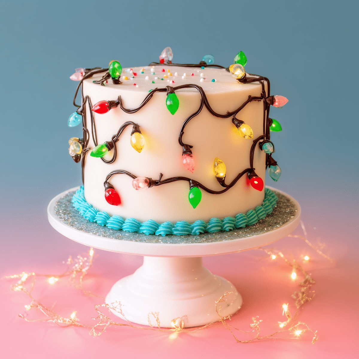 Christmas Light Cake – Easy Holiday Dessert Idea - Mucha Munch