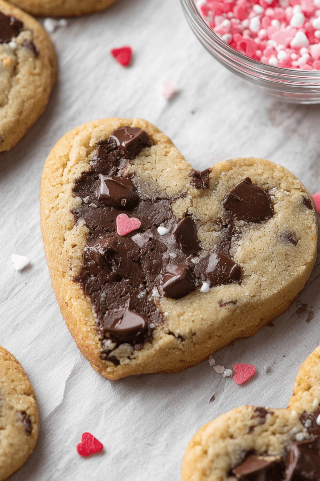 Heart Shaped Chocolate Chip Cookies – Easy Treat - Mucha Munch