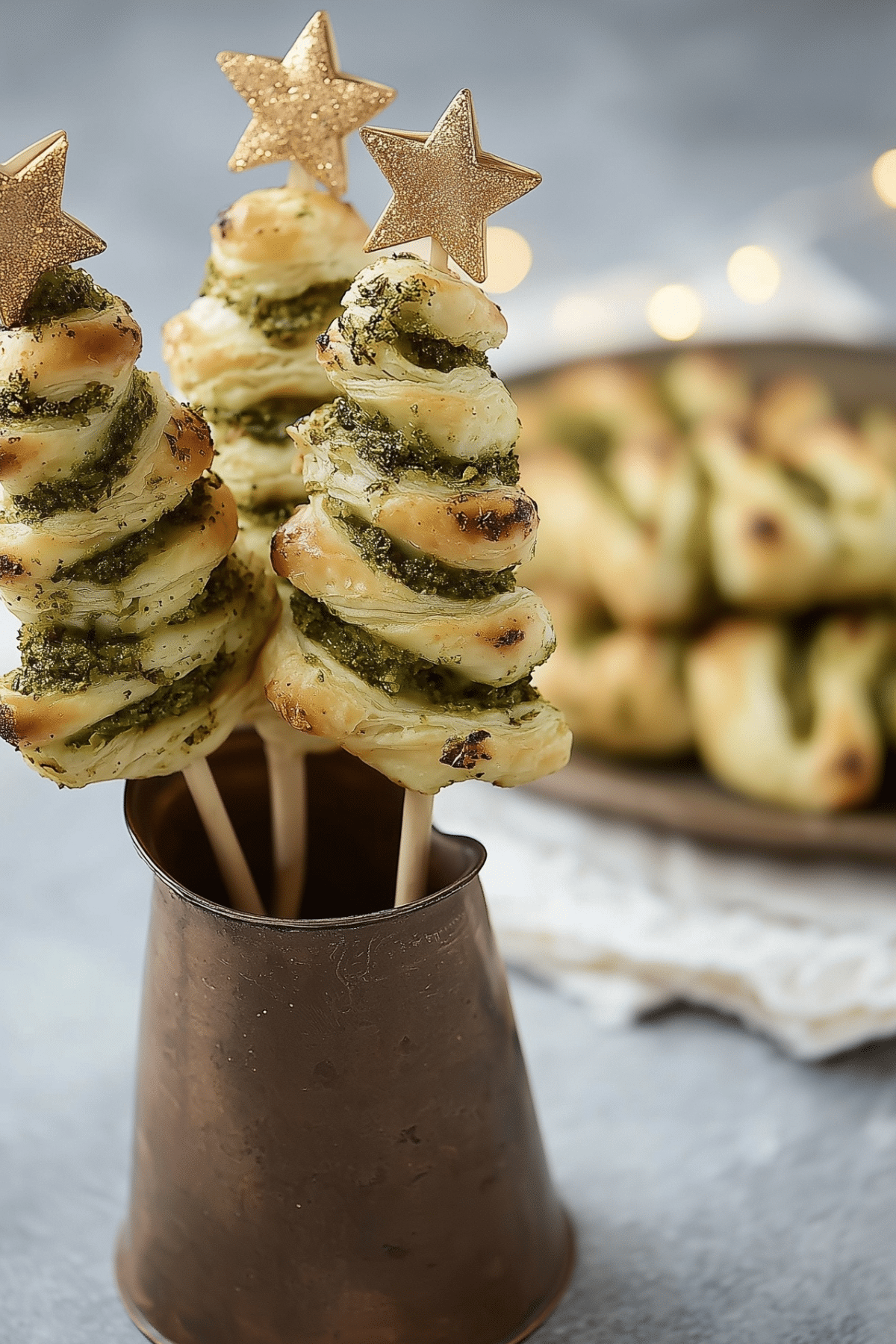 Puff Pastry Pesto Christmas Trees – Best Holiday Snack - Mucha Munch