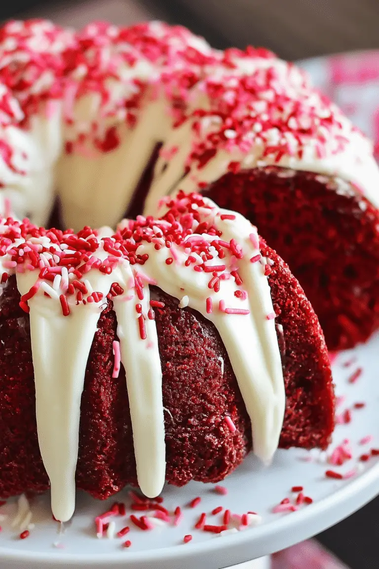 Red Velvet Cream Cheese Bundt Cake – Easy & Delicious - Mucha Munch