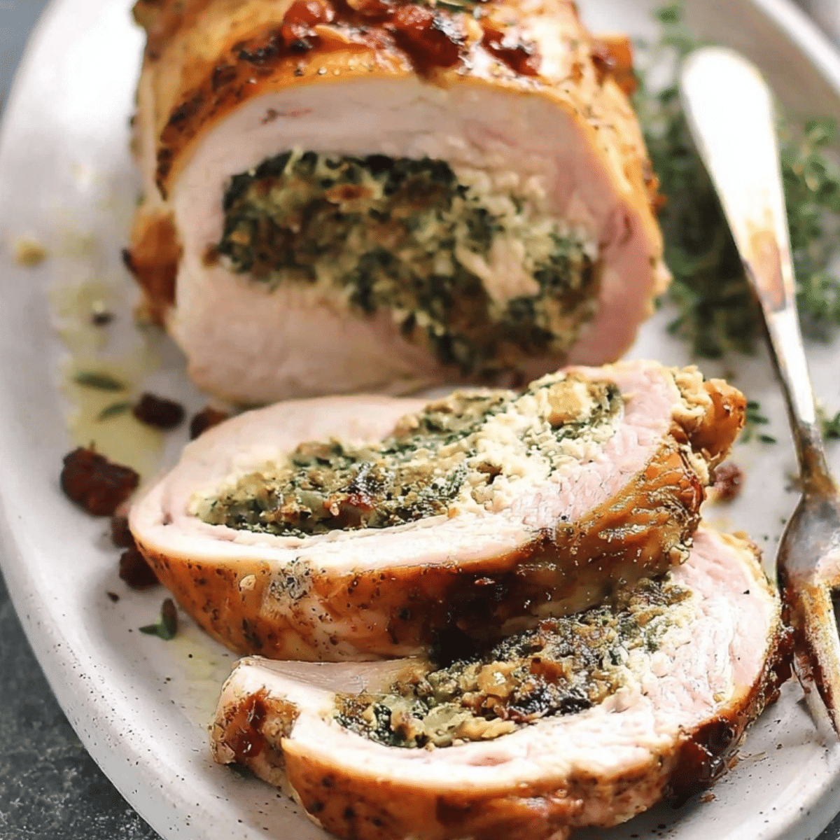 Stuffed Turkey Breast – Easy & Flavorful - Mucha Munch