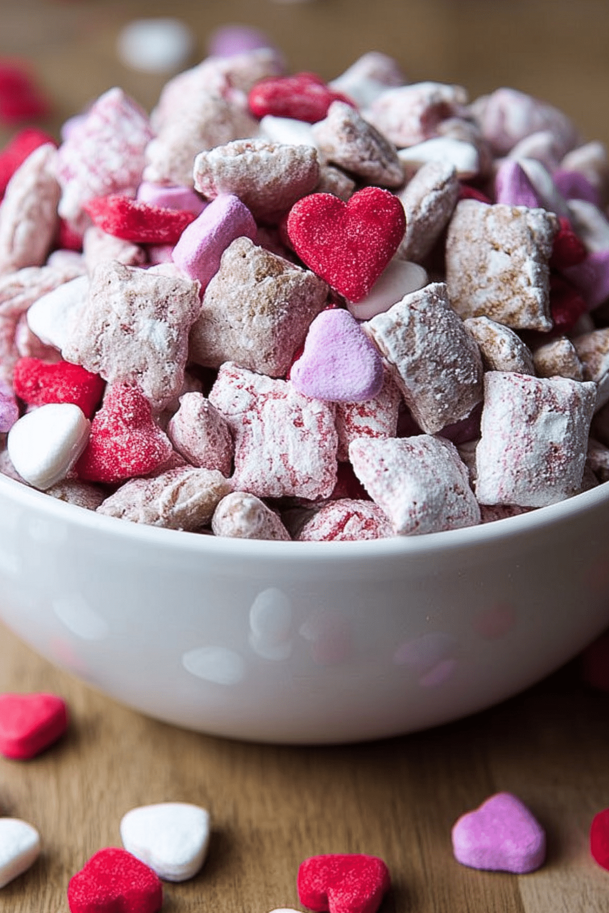 Valentine Puppy Chow – Quick and Delicious Sweet Treat - Mucha Munch