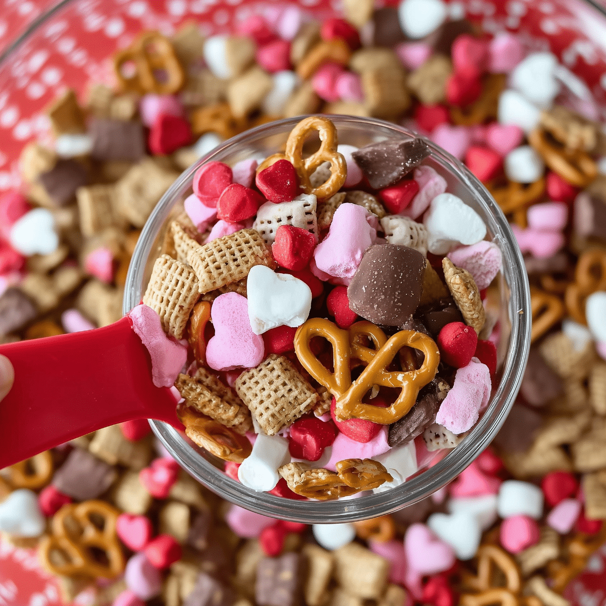 Valentine Sweet and Salty Snack Mix – Easy, Festive Recipe - Mucha Munch
