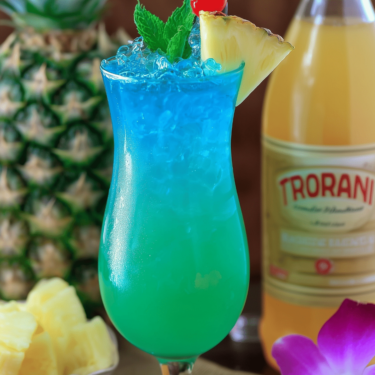 Blue Hawaii Mocktail - Easy & Refreshing Drink - Mucha Munch