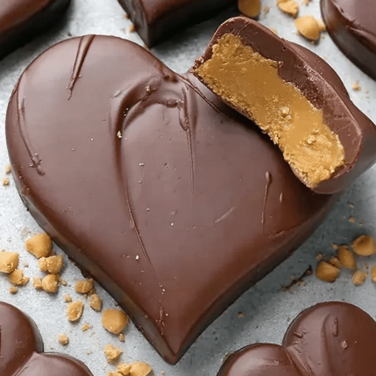 Best Chocolate Peanut Butter Valentine’s Heart - Mucha Munch