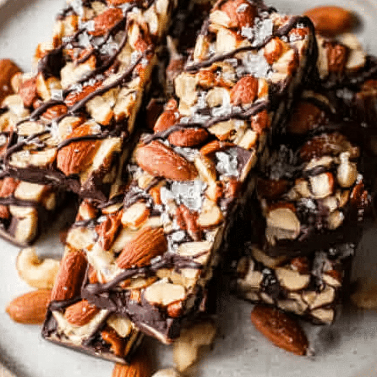 Dark Chocolate and Sea Salt Nut Bars - Delicious & Easy Recipe - Mucha ...