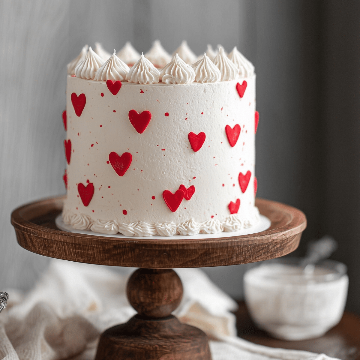 Red and White Valentine’s Day Cake – Easy & Beautiful - Mucha Munch
