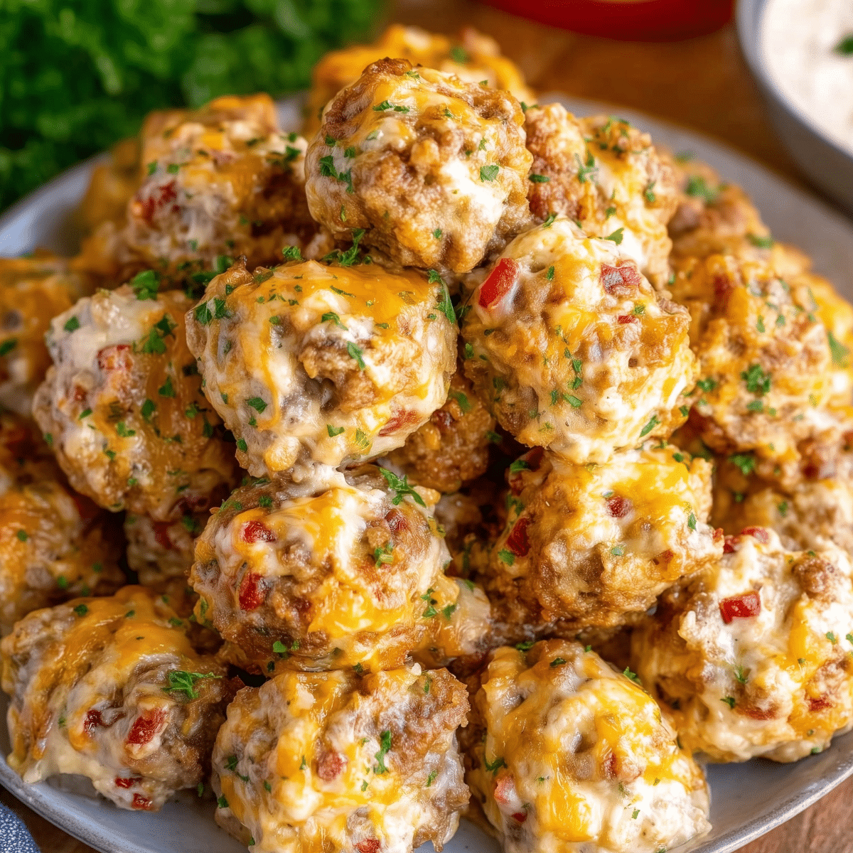 Cream Cheese Sausage Balls – Easy & Delicious Appetizer - Mucha Munch