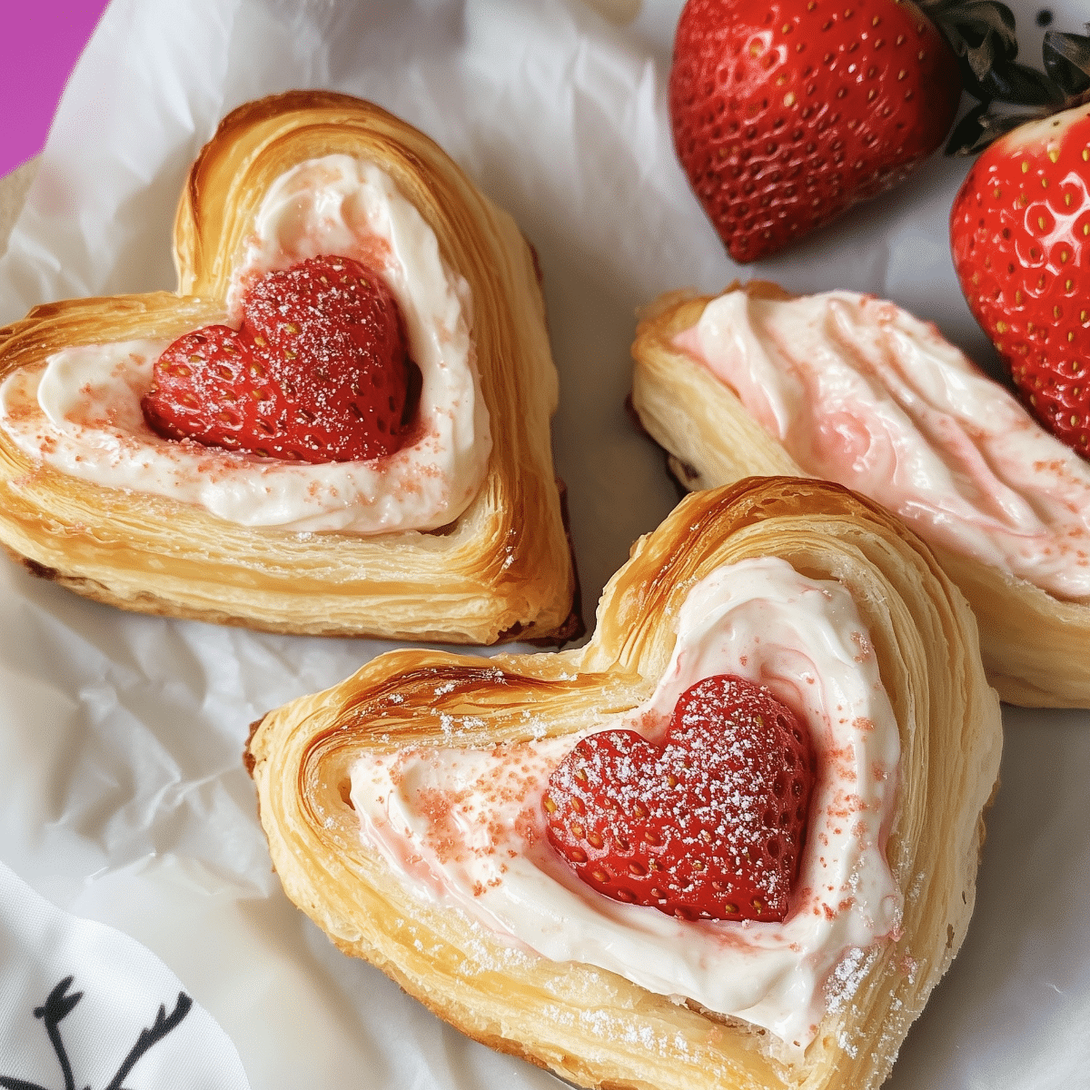 Vegan Strawberry Cream Danish – Easy & Flaky Treat - Mucha Munch