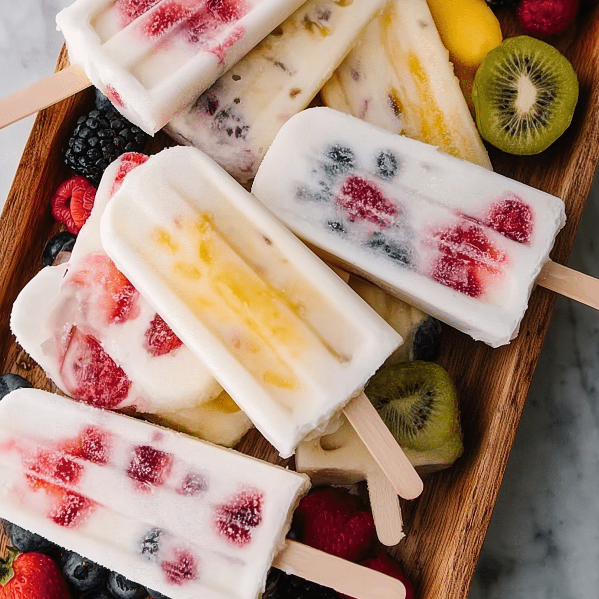 4 Ingredient Fruit & Yogurt Popsicles – Simple and Delicious - Mucha Munch