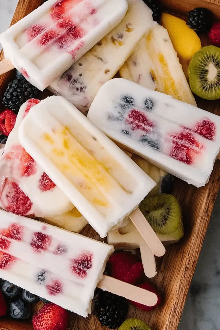 4 Ingredient Fruit & Yogurt Popsicles – Simple and Delicious - Mucha Munch