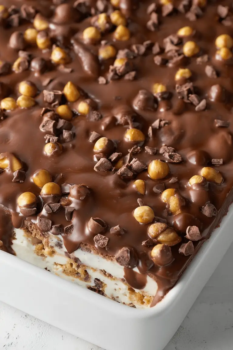 Buster Bar Ice Cream Cake – Easy & Delicious - Mucha Munch