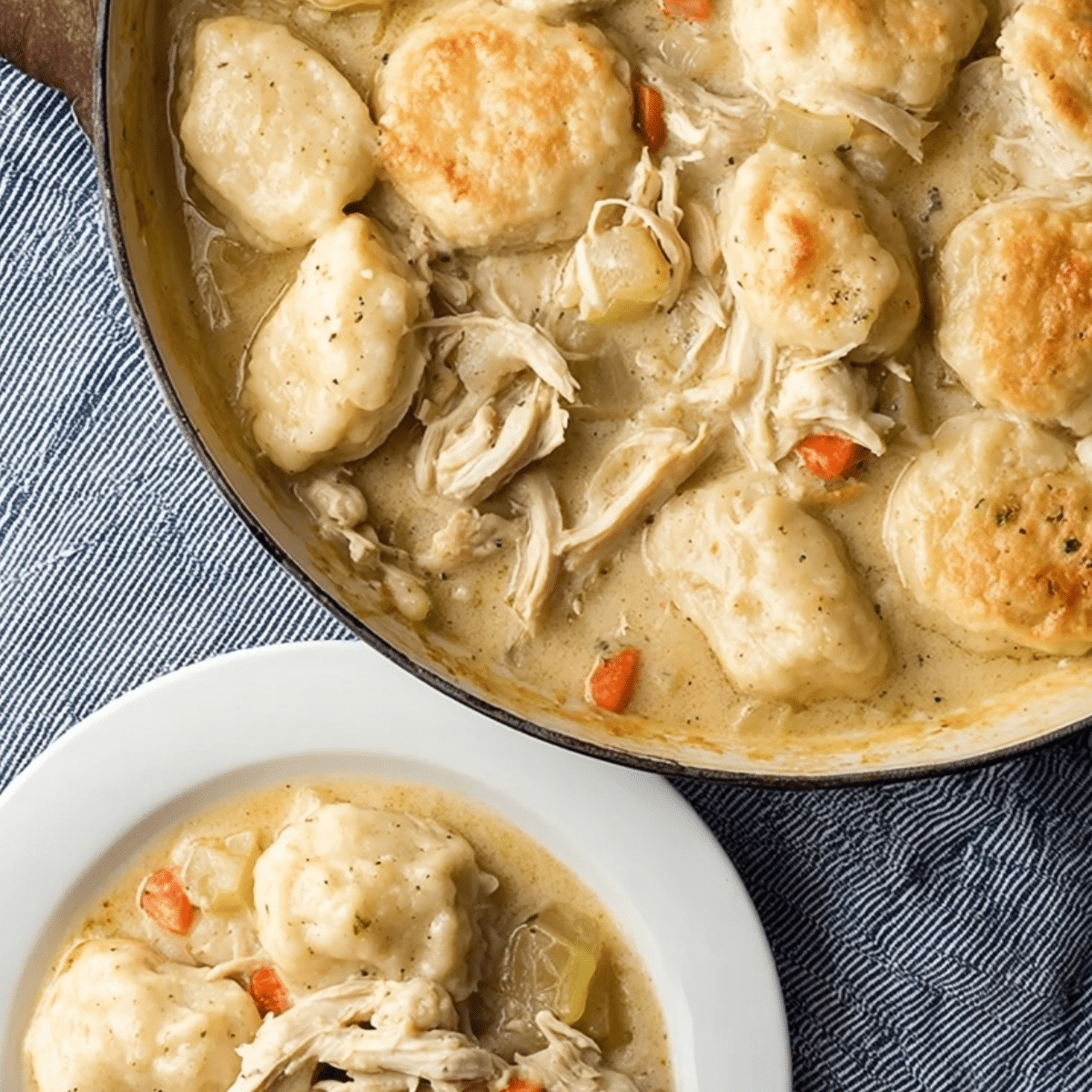 Chicken and Dumplings with Biscuits – Easy Comfort Food - Mucha Munch