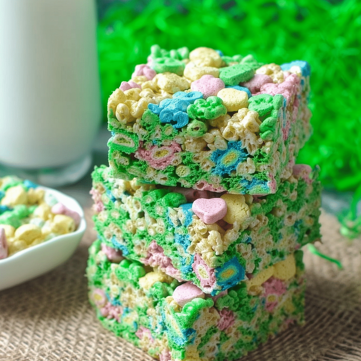Lucky Charms Rice Krispie Treats – Easy Magic - Mucha Munch