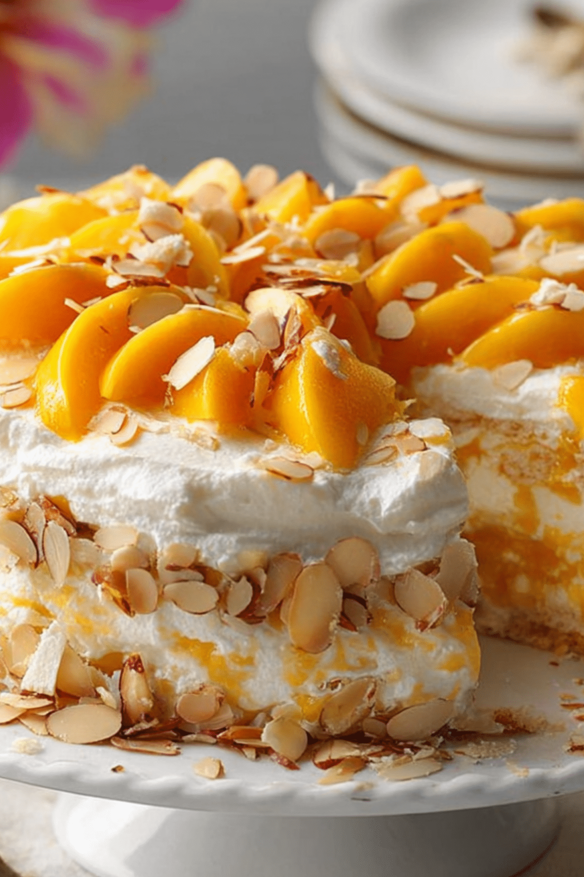 Mango Almond Icebox Cake Easy No-Bake Favorite - Mucha Munch